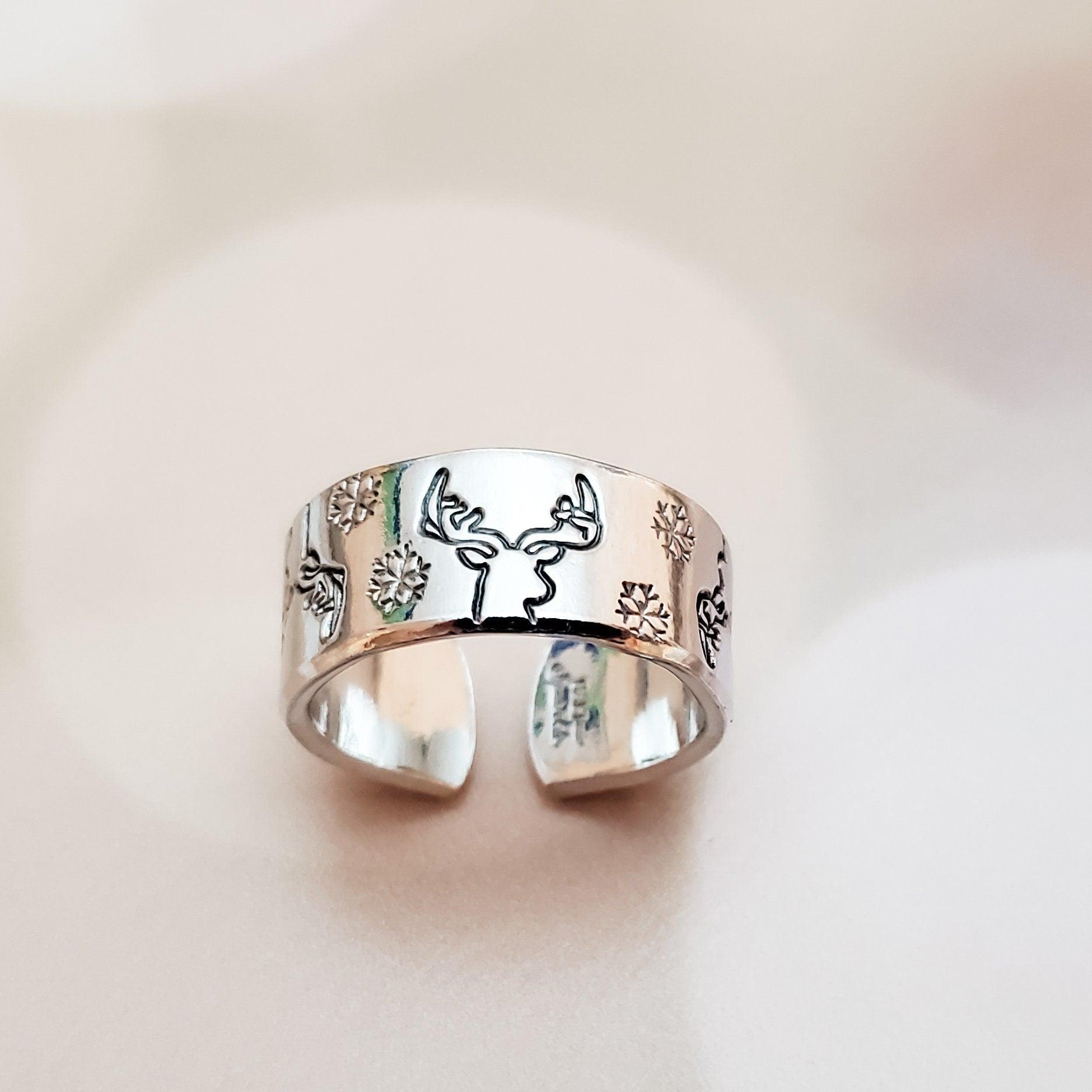 Reindeer Middle Finger Christmas Ring – Salt and Sparkle